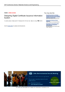 Designing Digital Certificate Issuance Information System - Repository